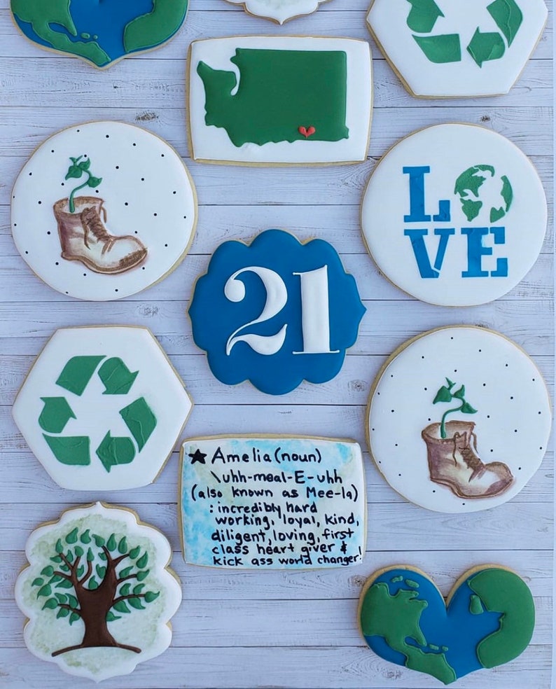 Recycle Symbol Cookie Stencil: Earth Day Baking - Etsy