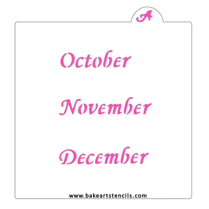 Calendar Cookie Stencil Set: Save the Date, Wedding, 12 Month Design - Etsy