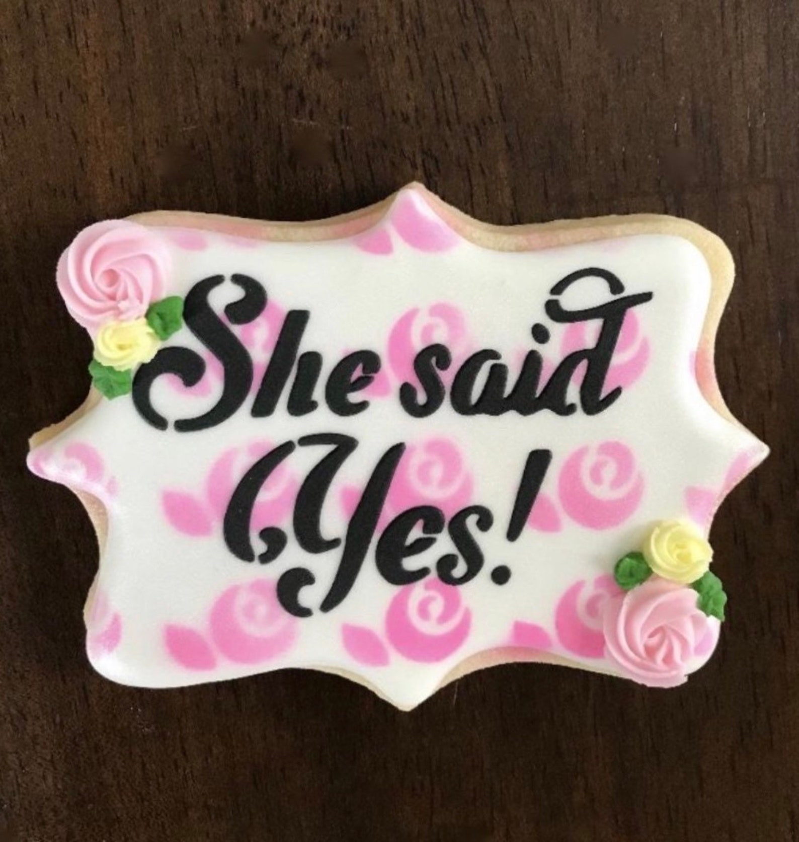 She Said Yes Cookie Stencil Engagement Cookie Stencil | Etsy