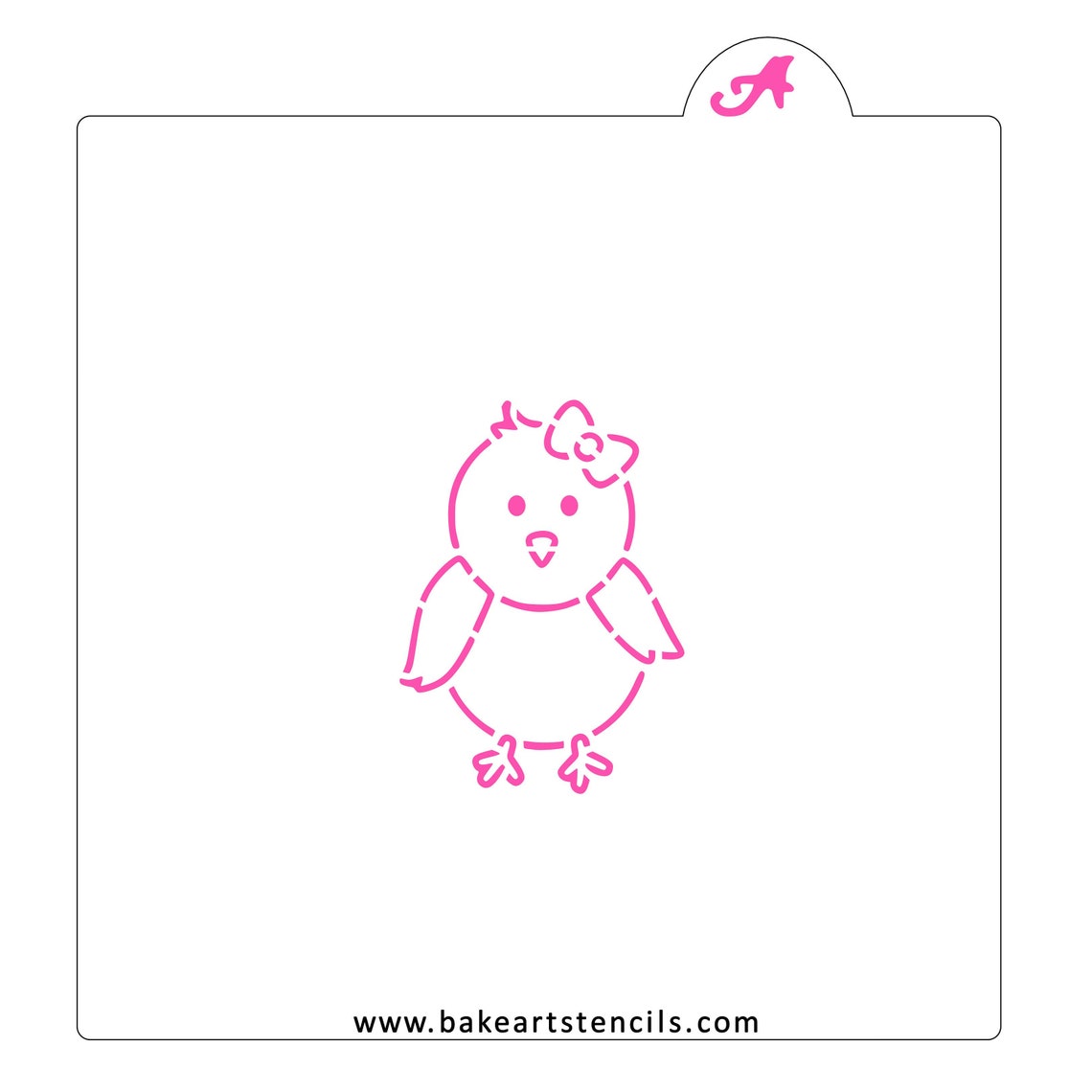 Miss Chick PYO Cookie Stencil: Easter Baking Template - Etsy