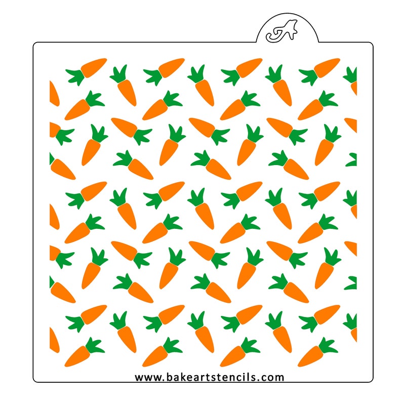 Carrots Pattern Cookie Stencil Set: Easter Baking - Etsy
