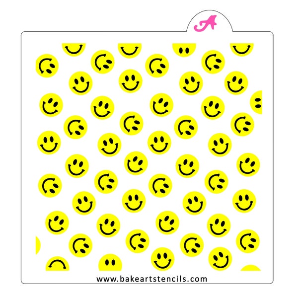 Happy Face Cookie Stencil - Etsy