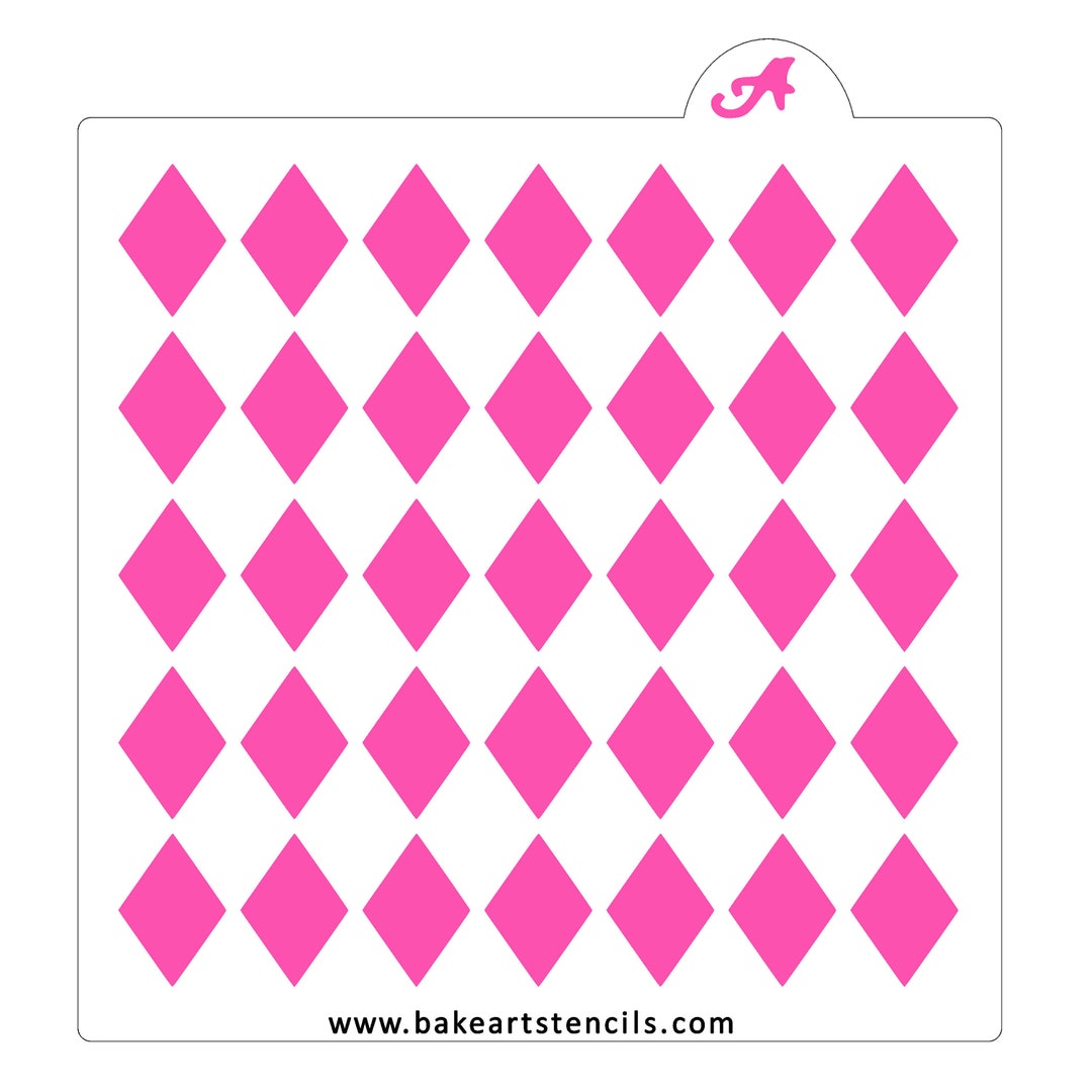 Harlequin Cookie Stencil: Stretched Diamond Pattern for Baking - Etsy