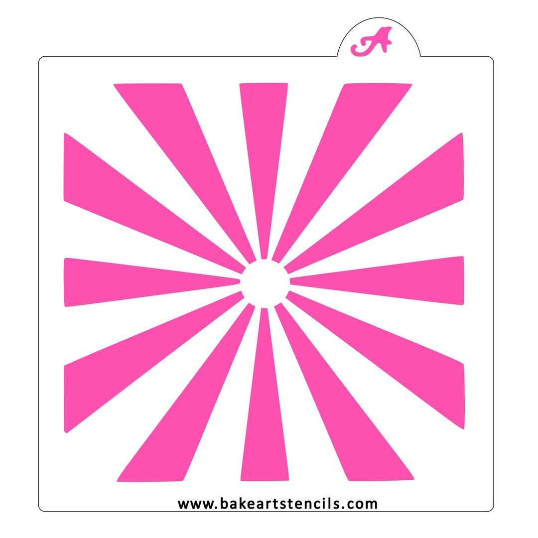 Sunburst Cookie Stencil, Sun Rays Cookie Stencil - Etsy