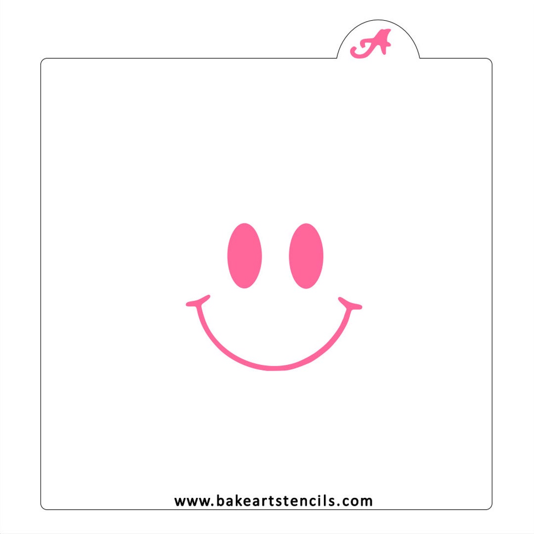 Happy Face Cookie Stencil, Smiley Face Stencil, Smile Cookie Stencil - Etsy