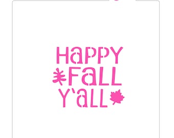 Happy Fall Stencil | Etsy