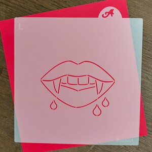 Vampire Fangs PYO Cookie Stencil, Vampire Lips Stencil, Halloween PYO ...