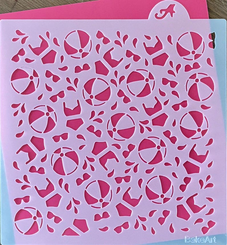 Summer Swim Cookie Stencil: Pool Party Beach Theme - Etsy