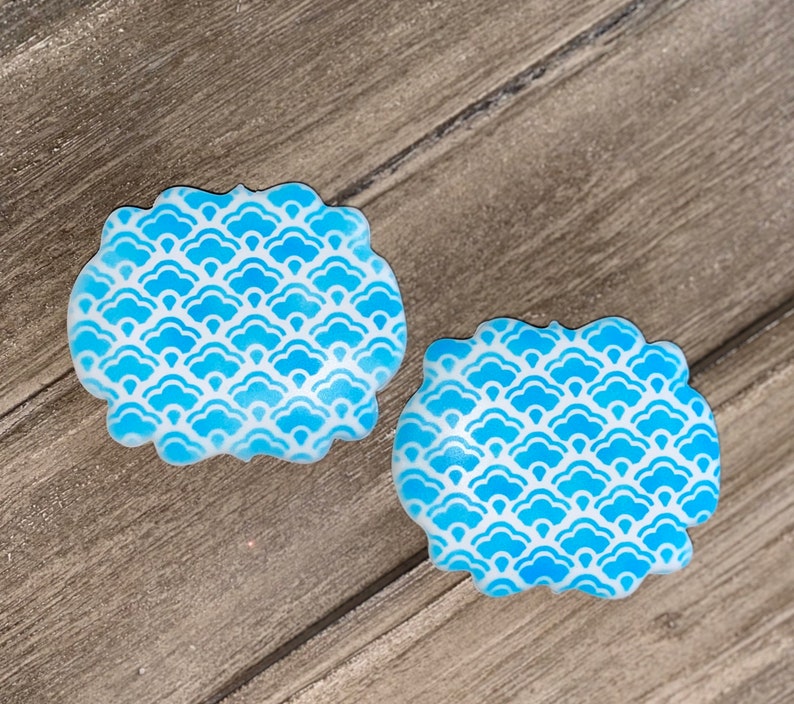 Ruffled Fish Scale Pattern Cookie Stencil Fish Scales Cookie - Etsy