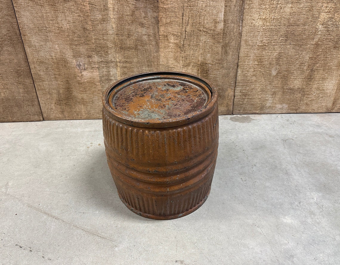 Authentic Indian Vintage Rustic Iron Barrel With Openable Lid - Etsy