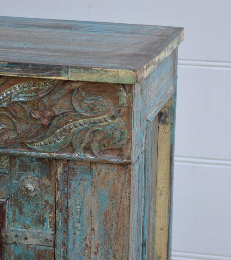 Vintage Carved Solid Wood Bar Cabinet Repurposed From an Old Bar - Etsy