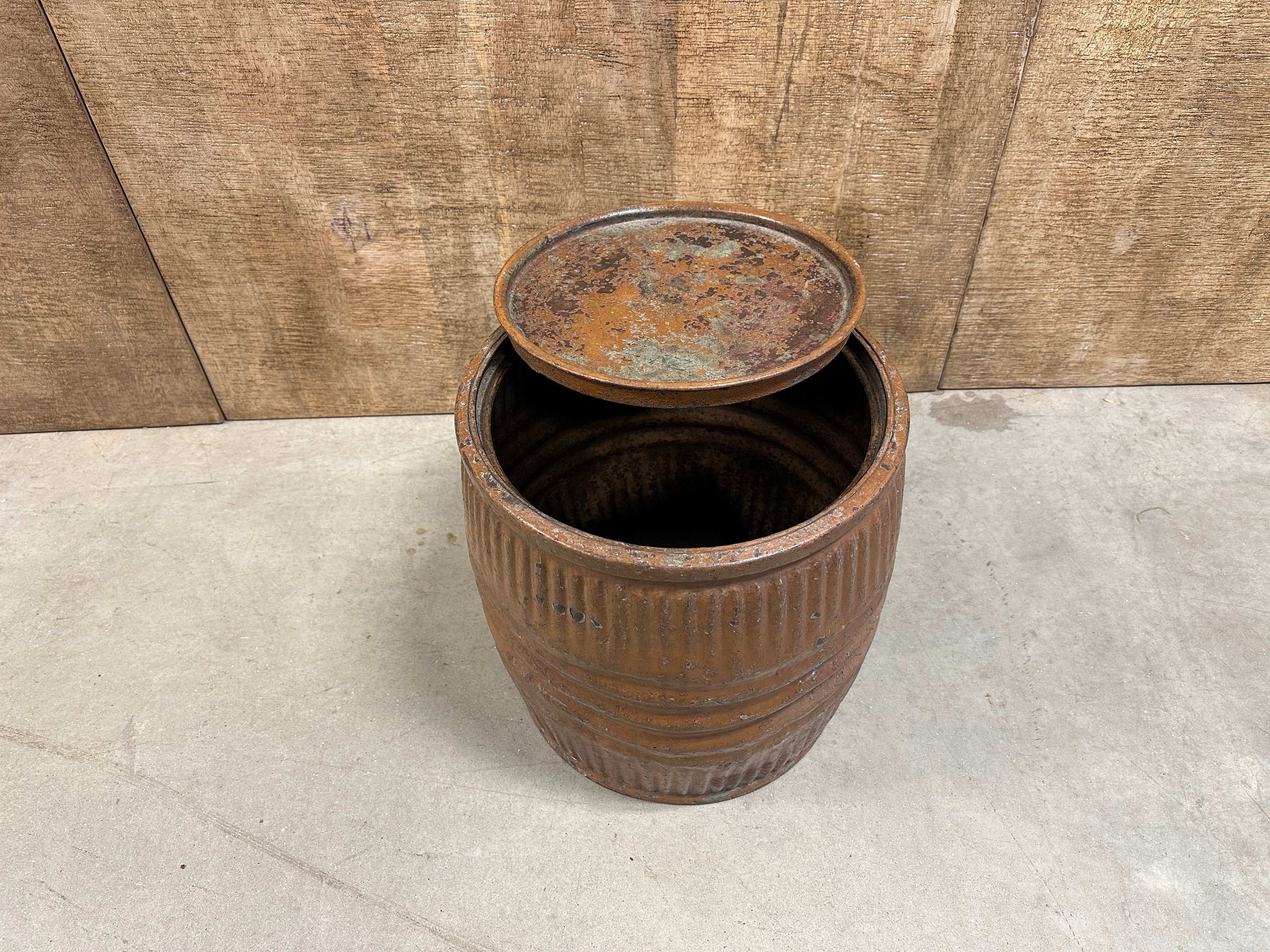 Authentic Indian Vintage Rustic Iron Barrel With Openable Lid - Etsy