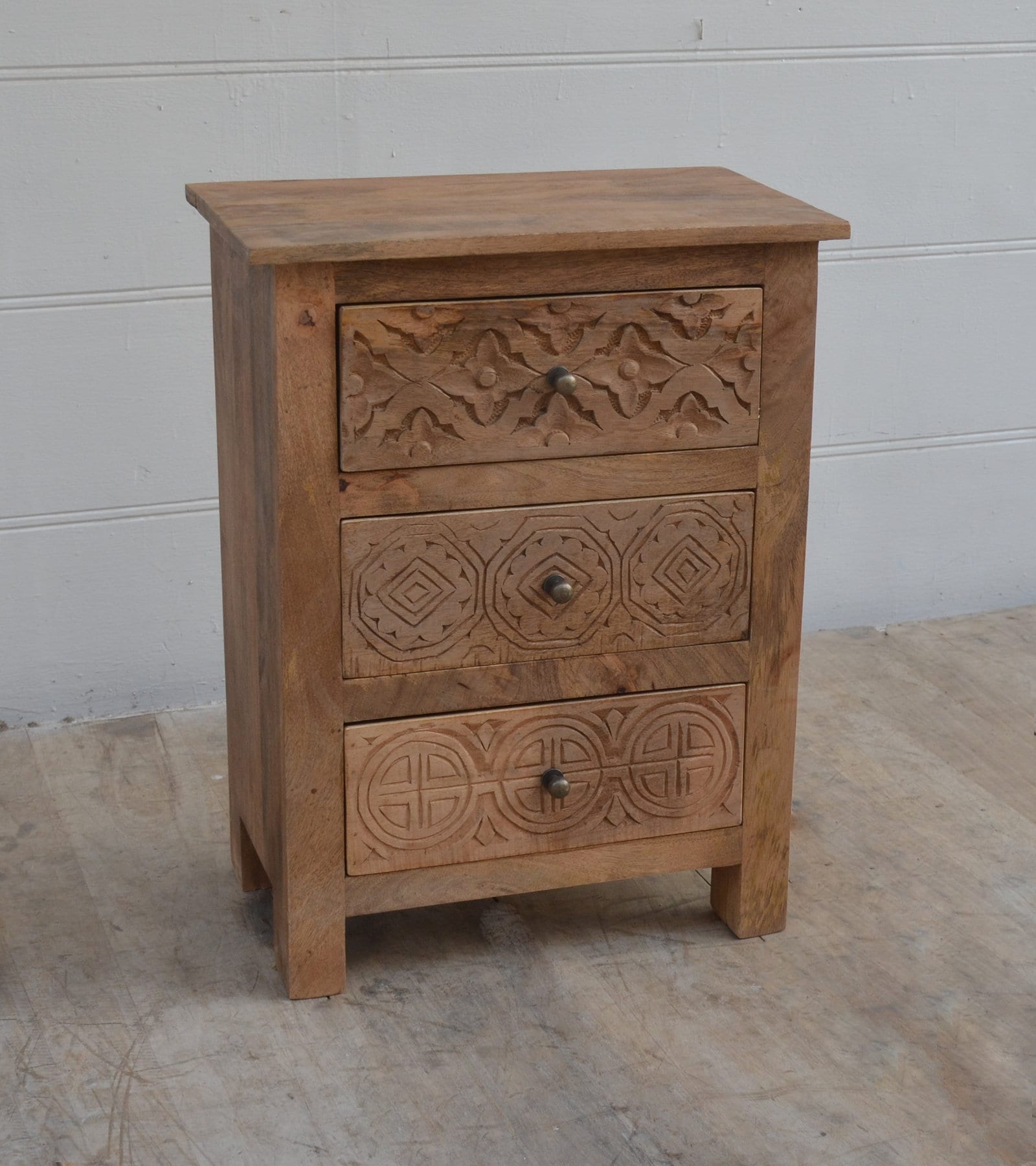 Mango Wood Nightstand/side Table Door & Drawer - Etsy