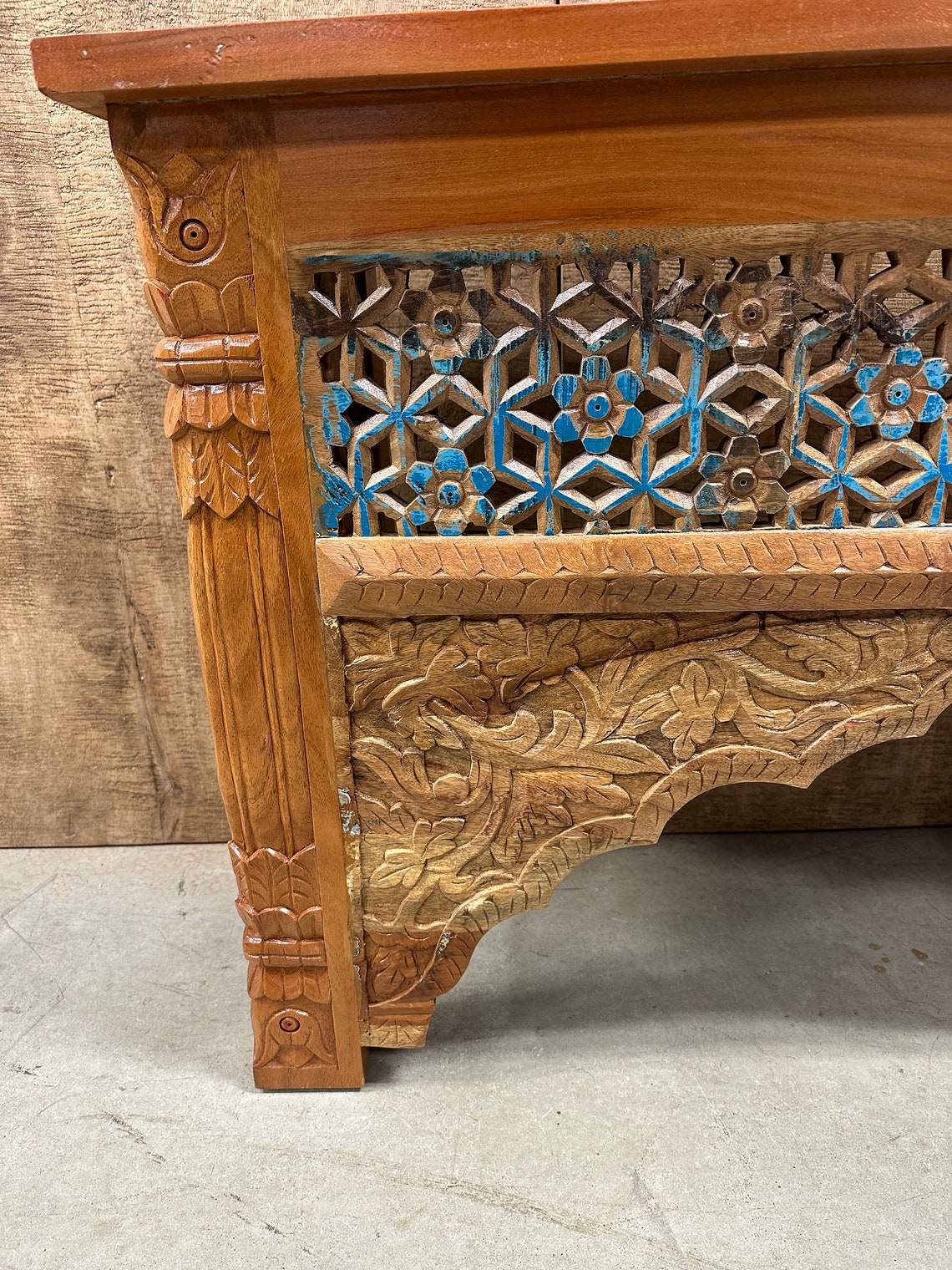 Reclaimed Teak Wood Console Table. - Etsy