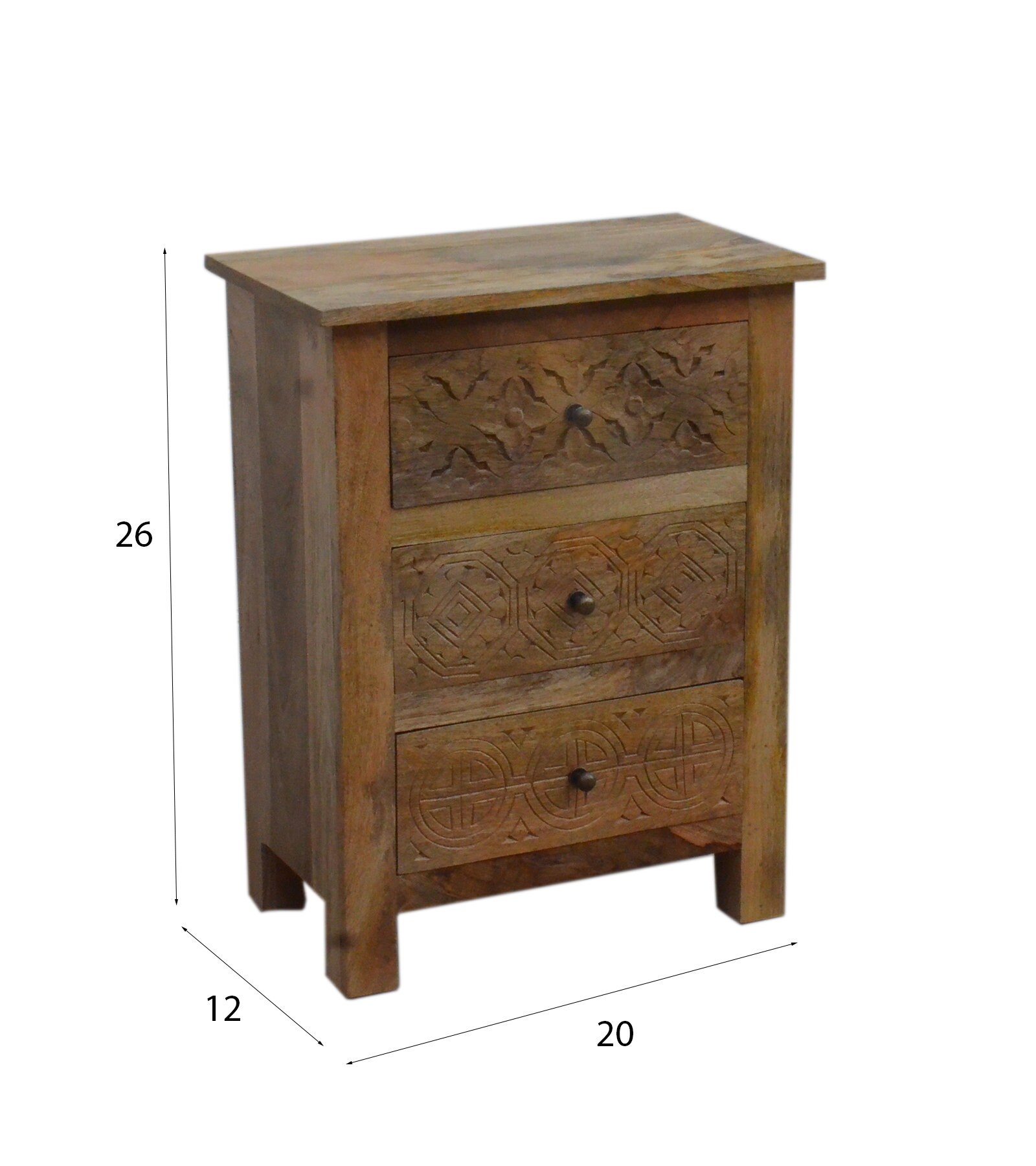 Mango Wood Nightstand/side Table Door & Drawer - Etsy