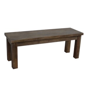 Solid Mango Wood Bench With Square Legs - Etsy