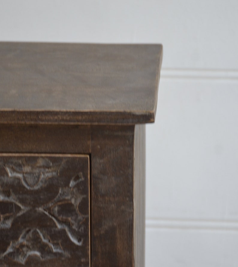 Mango Wood Nightstand/side Table Door & Drawer - Etsy