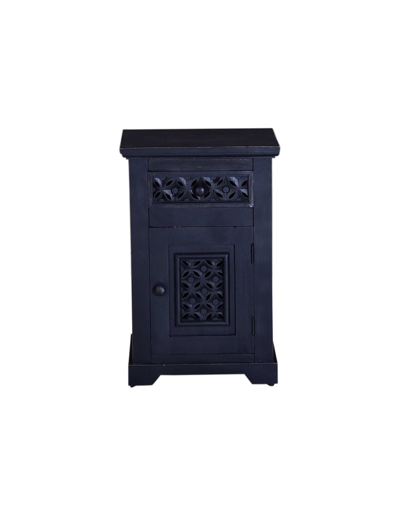 Mango Wood Nightstand/side Table Door & Drawer - Etsy
