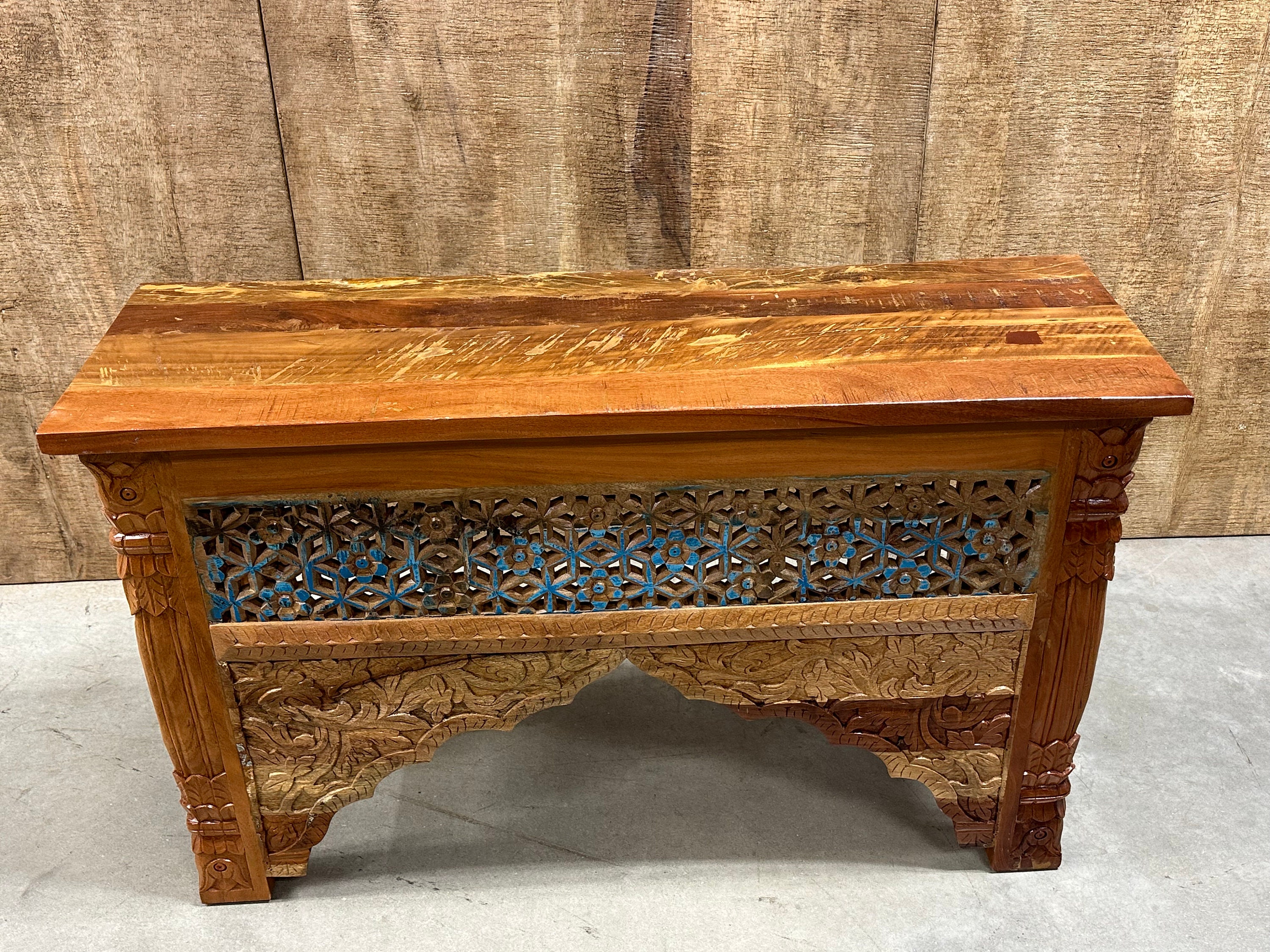 Reclaimed Teak Wood Console Table. - Etsy