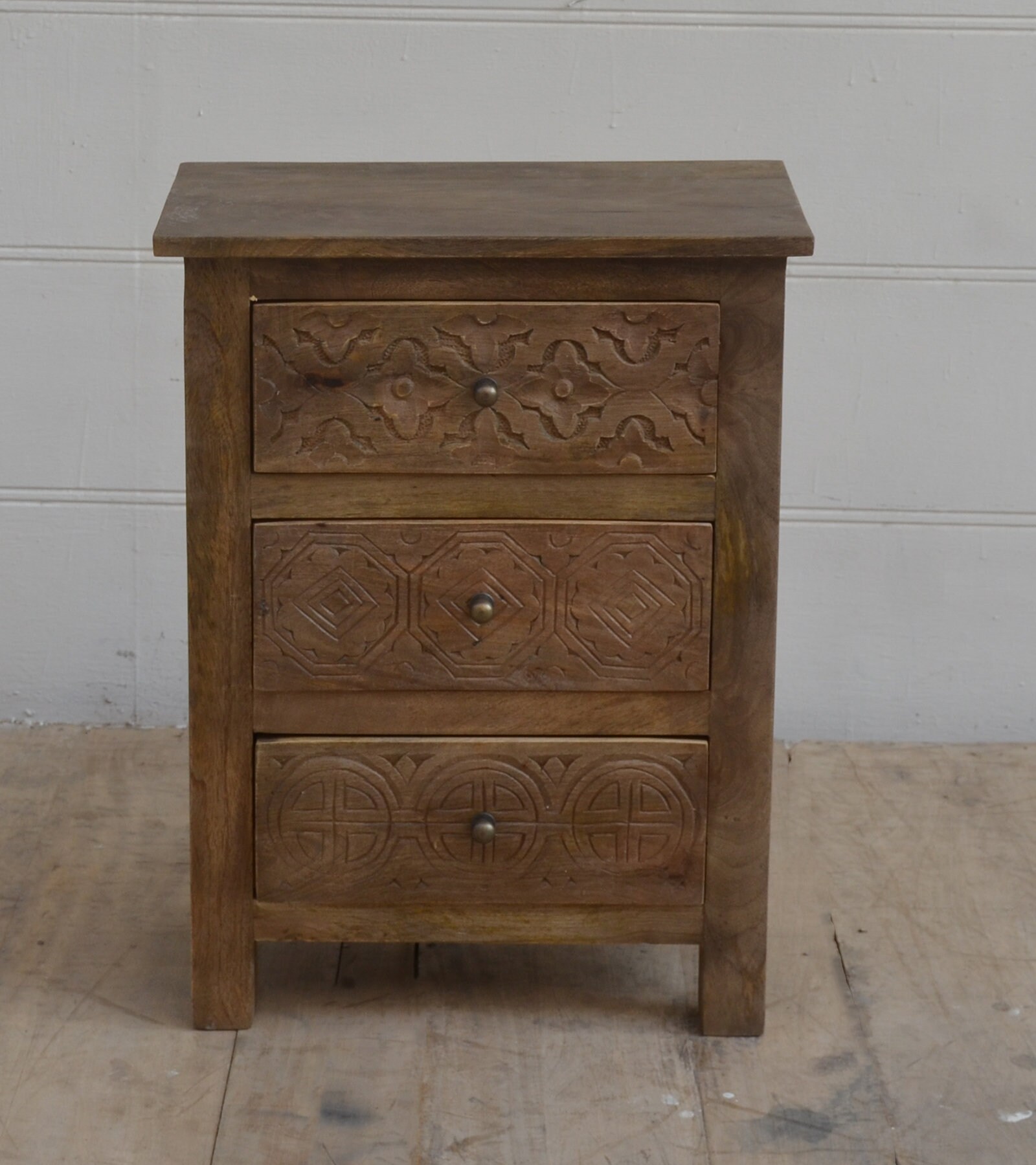 Mango Wood Nightstand/side Table Door & Drawer - Etsy