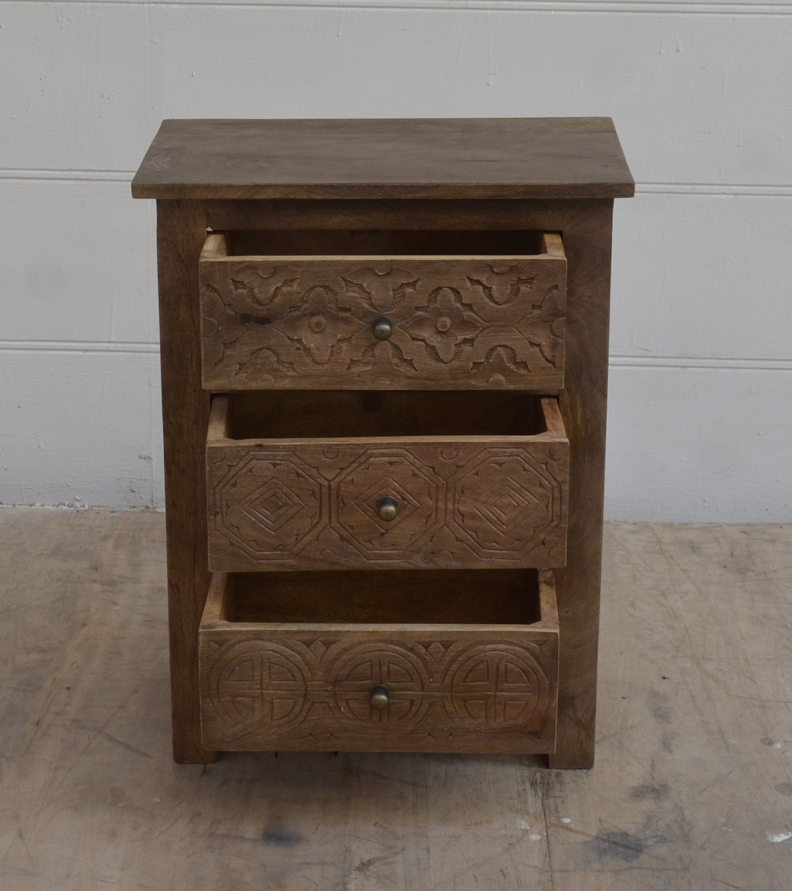 Mango Wood Nightstand/side Table Door & Drawer - Etsy