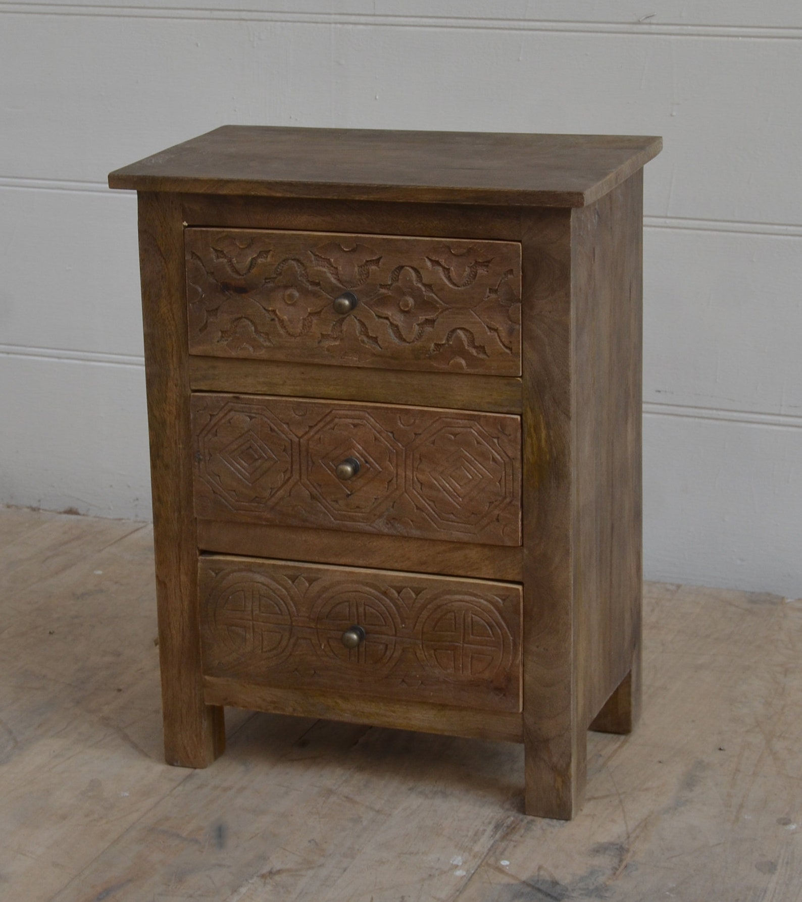 Mango Wood Nightstand/side Table Door & Drawer - Etsy