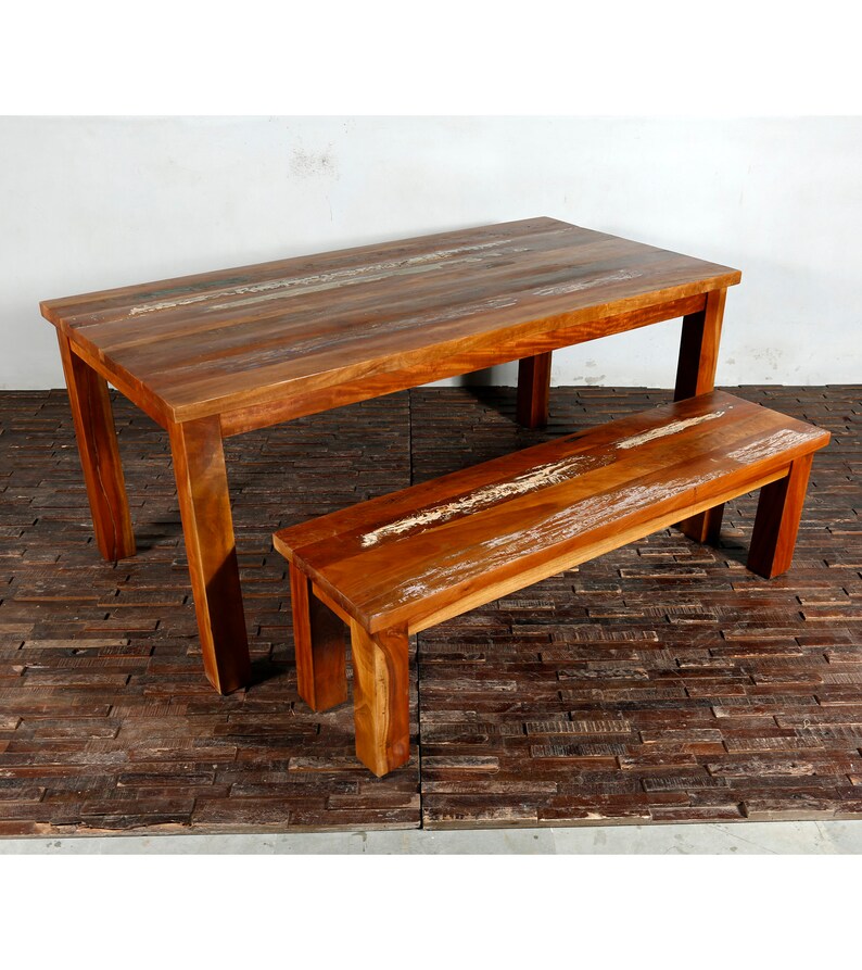 Solid Reclaimed Teak Wood Dining Table W/ Square Legs 72l X 36w X 31h ...