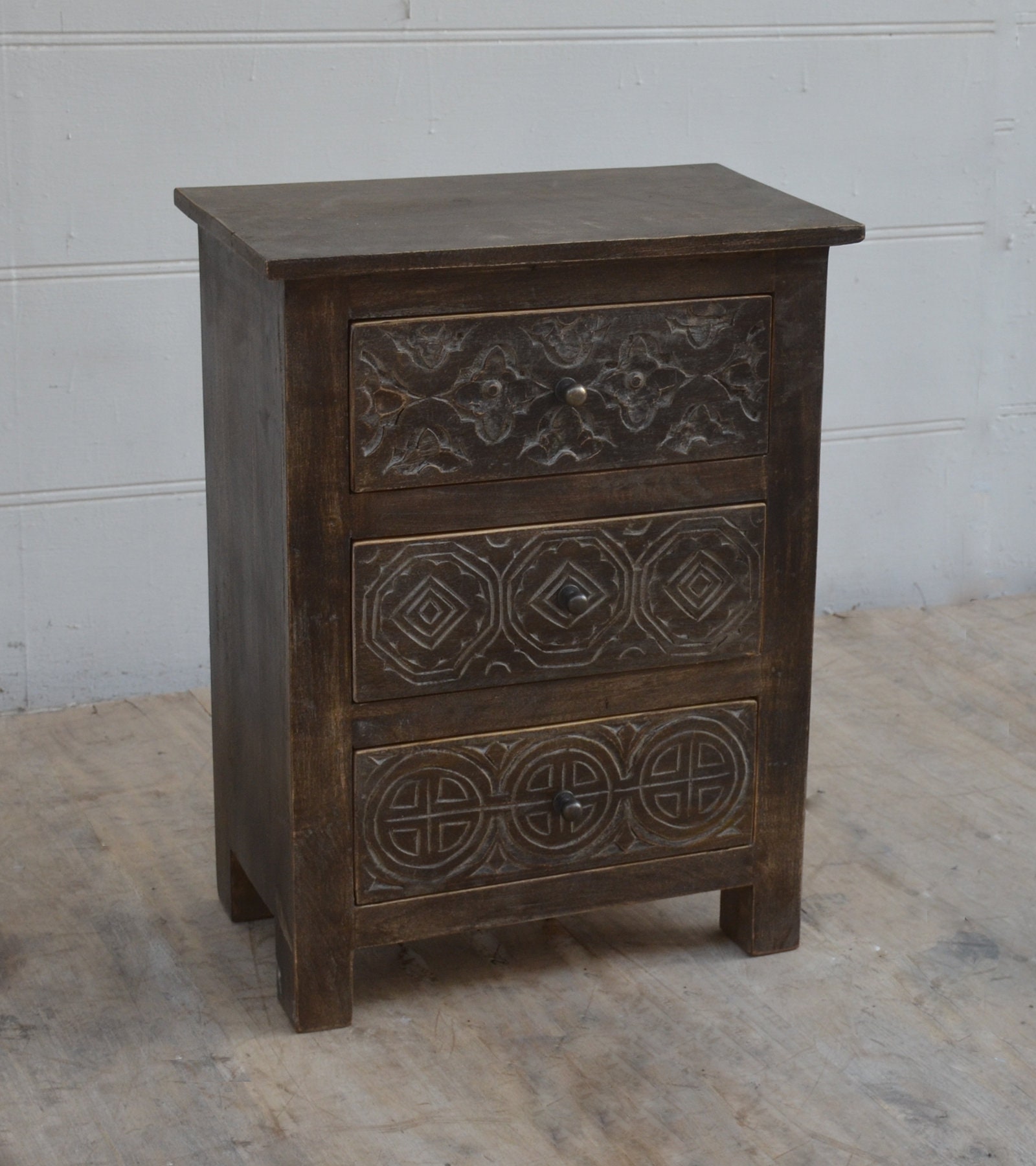 Mango Wood Nightstand/side Table Door & Drawer - Etsy