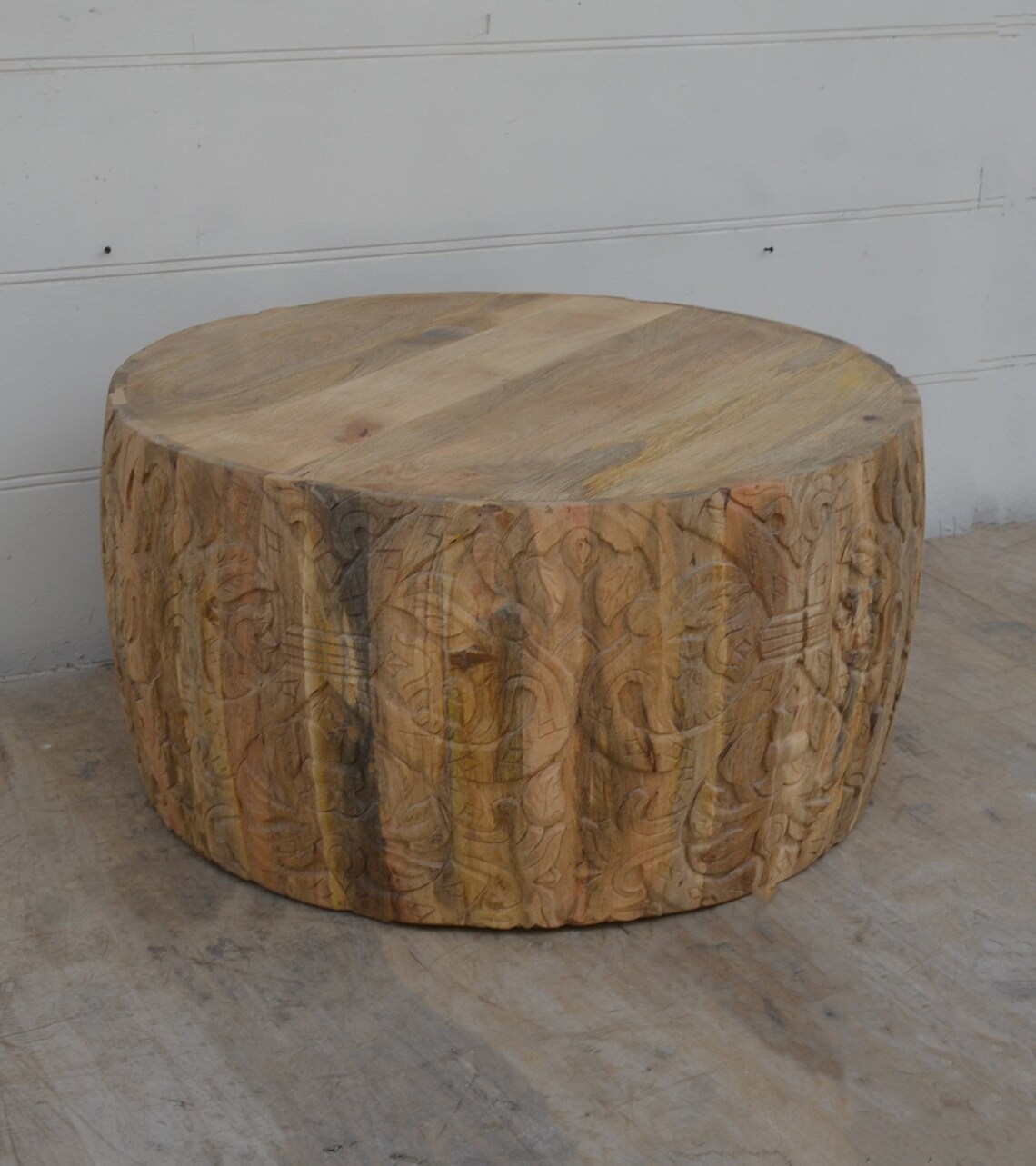 Hand Carved Mango Wooden Coffee Table. - Etsy