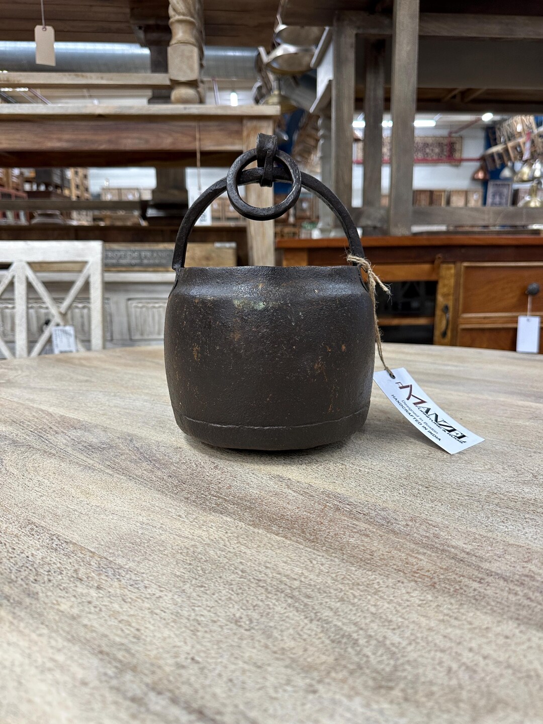 Authentic Indian Rustic Hanging Metal Bucket - Etsy