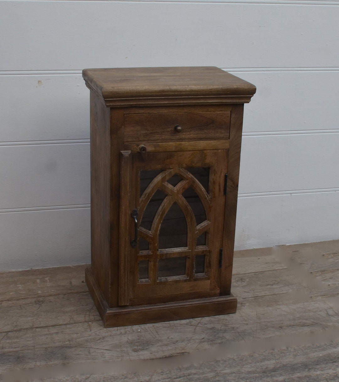 Mango Wood Nightstand/side Table Door & Drawer - Etsy