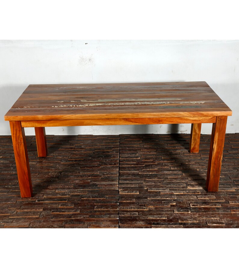 Solid Reclaimed Teak Wood Dining Table W/ Square Legs 72l X 36w X 31h ...