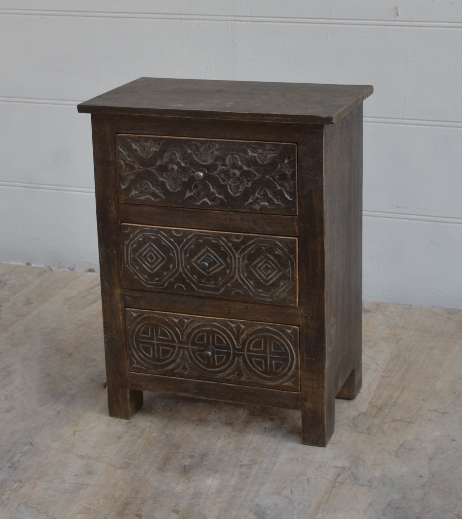 Mango Wood Nightstand/side Table Door & Drawer - Etsy