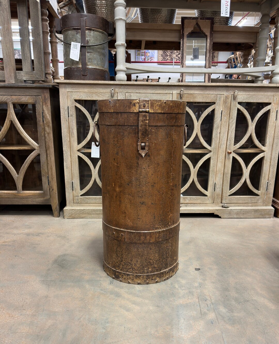 Authentic Indian Vintage Rustic Iron Barrel With Openable Lid - Etsy