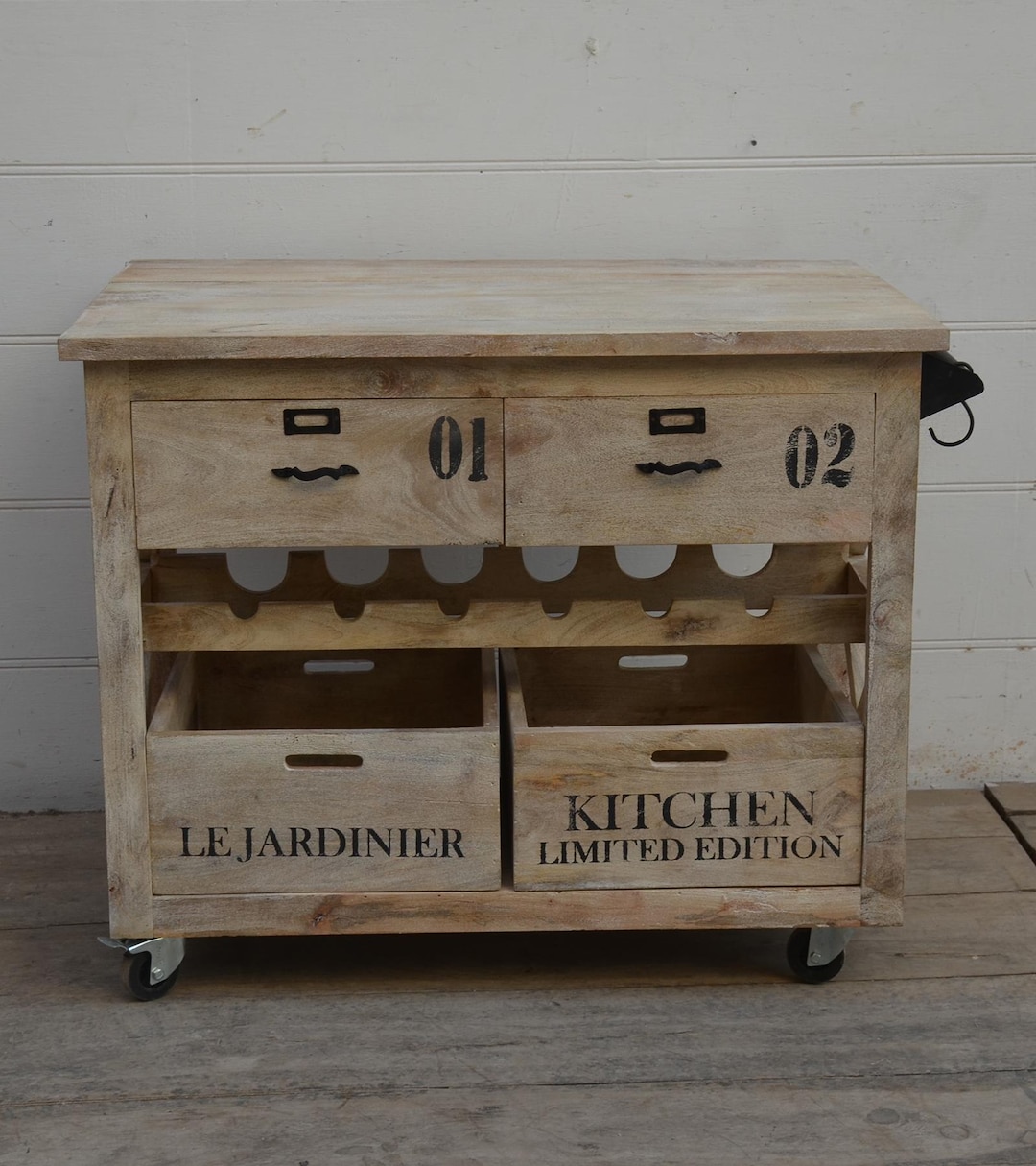 Solid Mango Wood Kitchen Island Bar Table - Etsy