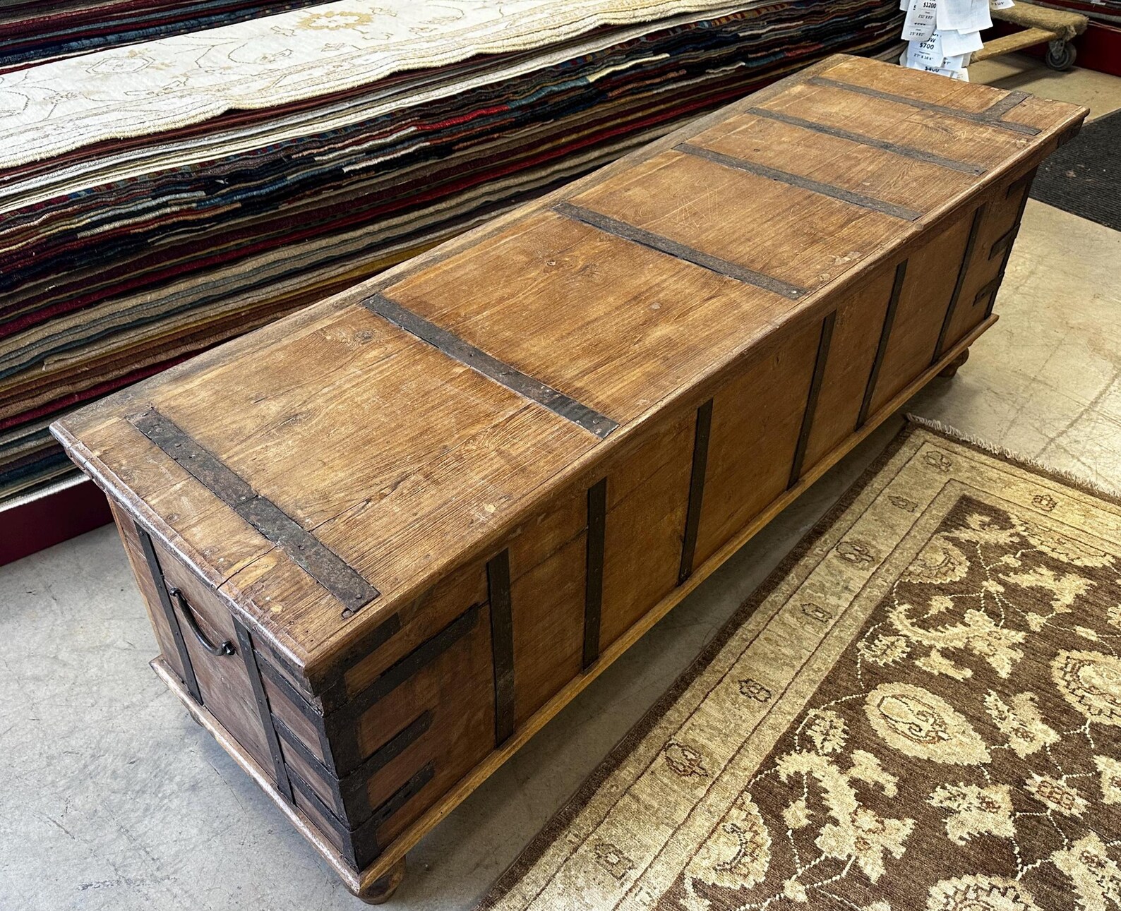 Vintage Solid Reclaimed Wood Trunk W/ Metal Accents - Etsy