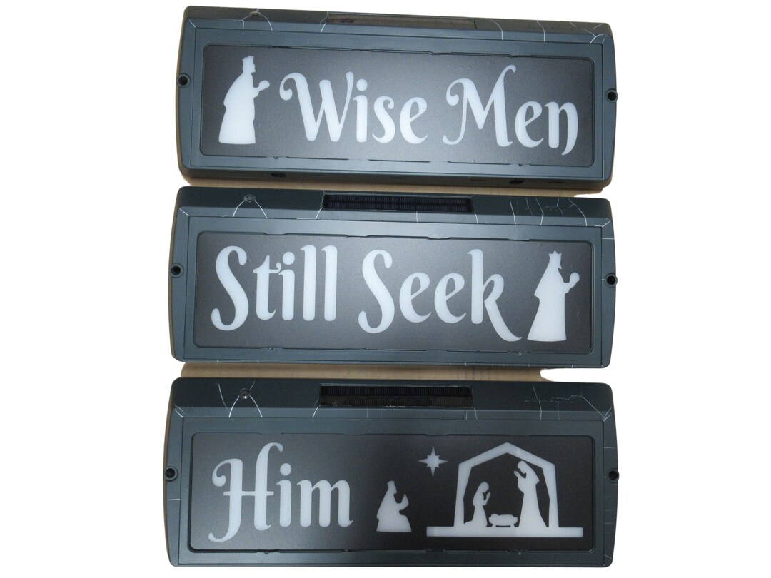 Wise Men Still Seek Him LED Solar Yard Signs: Crackle Frame, Set of 3 ...