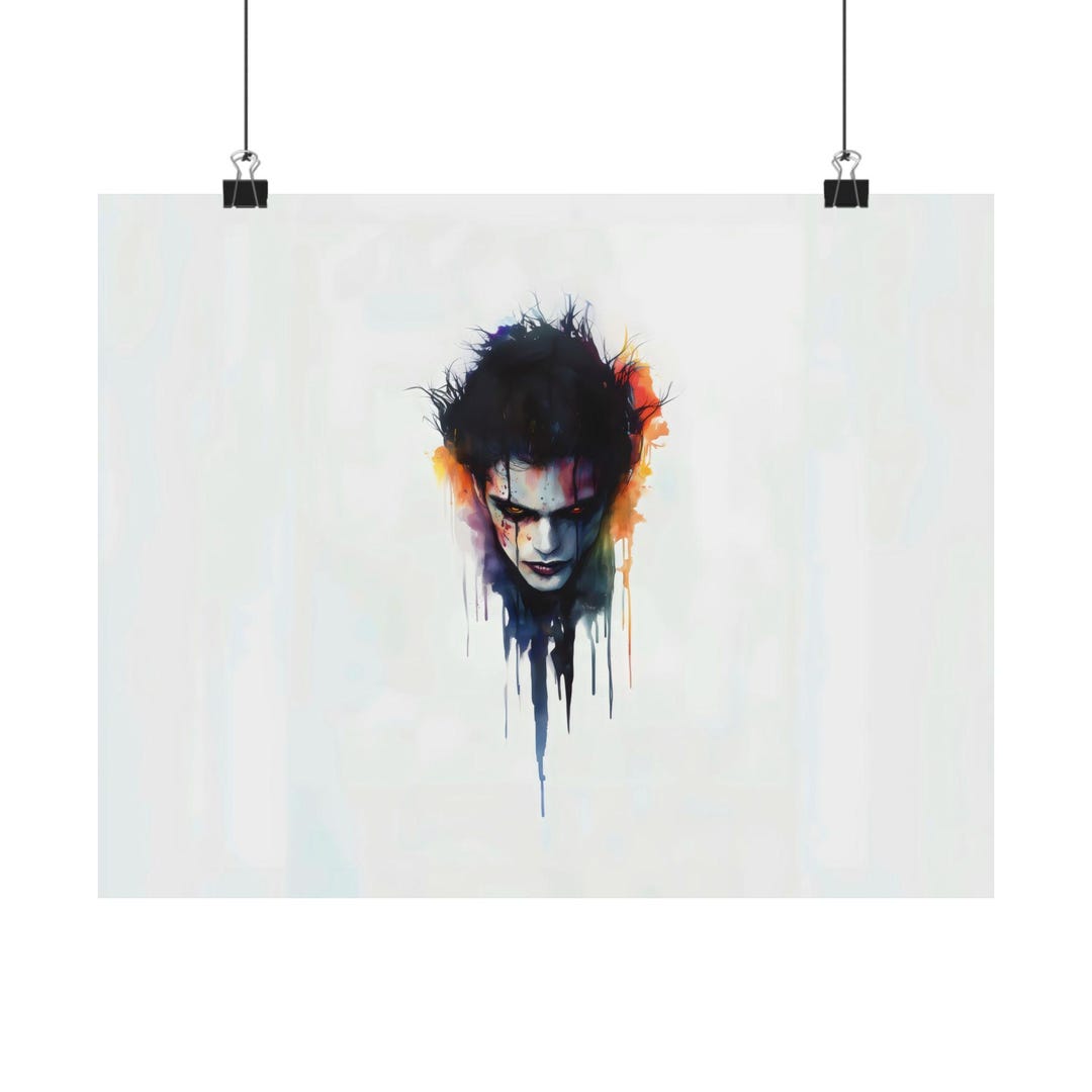 Vampire Watercolor Poster Print Painting Gothic Modern Halloween ...