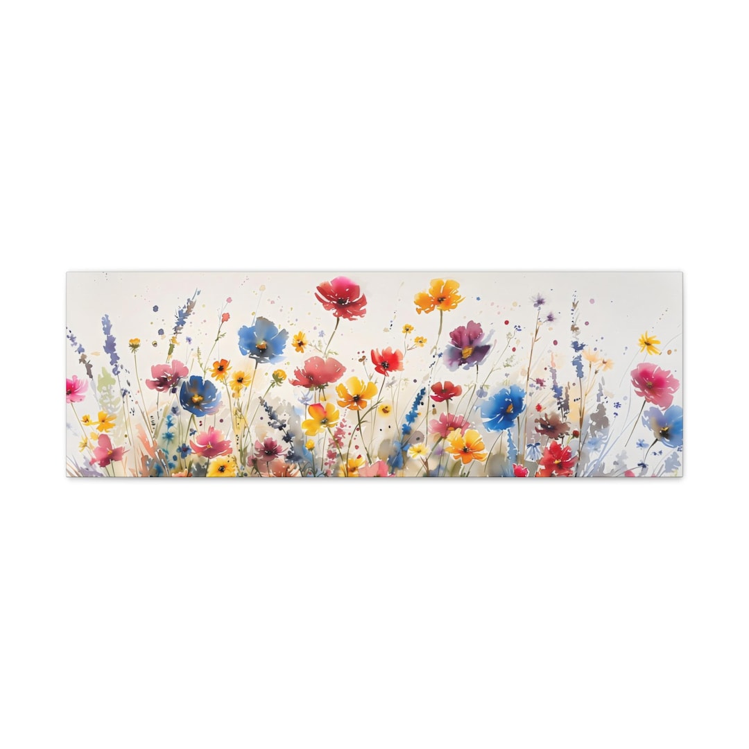 Wildflowers Canvas Painting Nature Modern Painting, Floral Eccentric ...