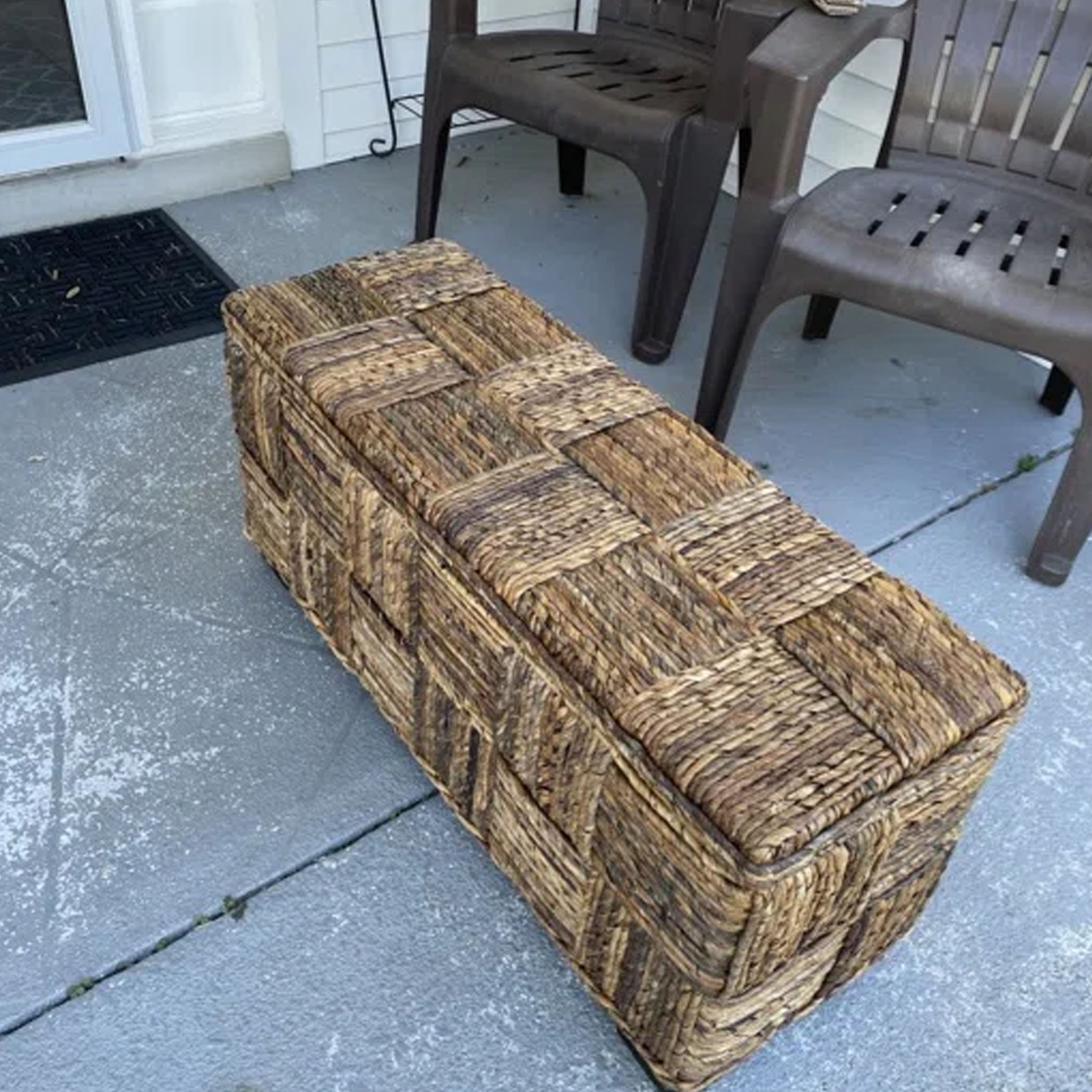 Castiel Wicker Storage Bench Entryway Bench Shoe Storage Bench Bedroom ...