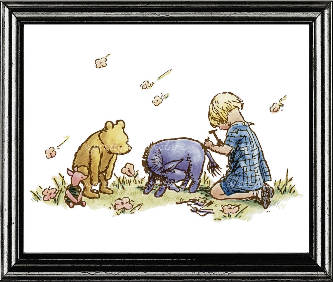 Classic Pooh Art Prints. Classic Pooh Nursery Art. Classic - Etsy