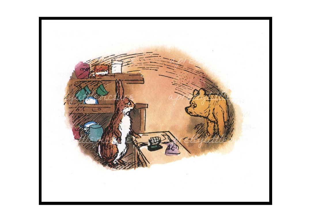 Winnie the Pooh Wall Art. Classic Pooh Art Print. Nursery Art. Best ...