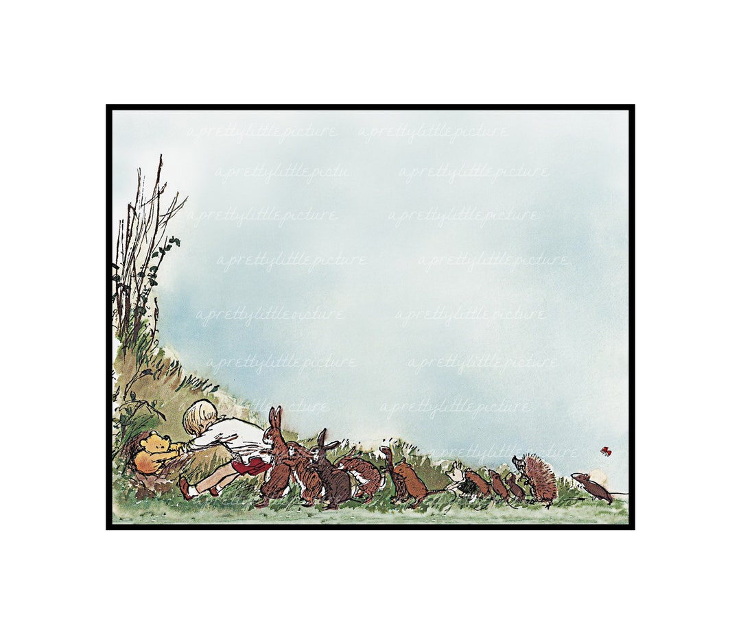 Classic Pooh Art Prints. Classic Pooh Nursery Art. Classic Pooh Stuck ...