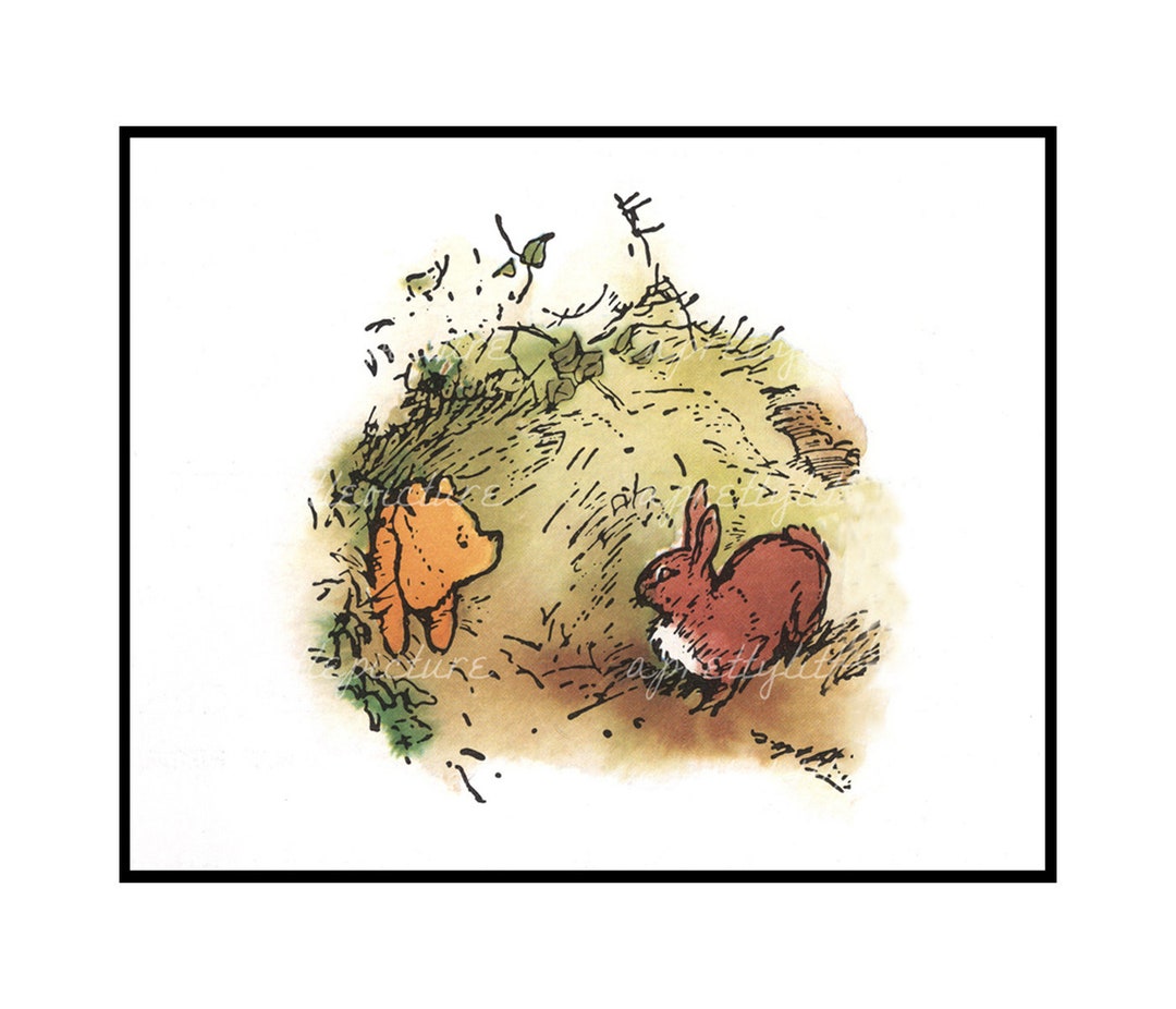 Winnie the Pooh Wall Art. Classic Pooh Art Print. Nursery Art. Best ...