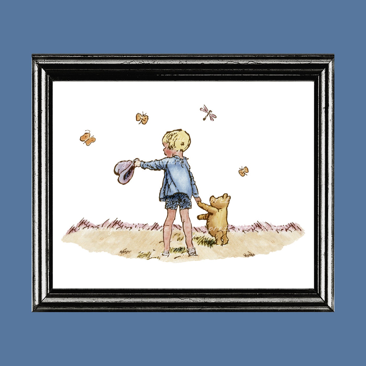 Classic Pooh Art Prints. Classic Pooh Nursery Art. Pooh and - Etsy