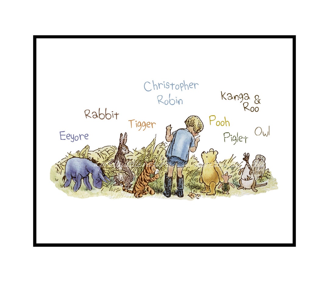 Classic Pooh Art Prints. Classic Pooh Nursery Art. Classic Pooh, Piglet ...