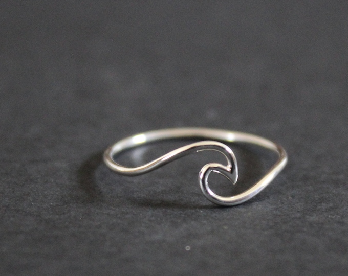 Sterling Silver Wave Ring, Silver Wave Ring, Wave Ring, Wire Ring ...