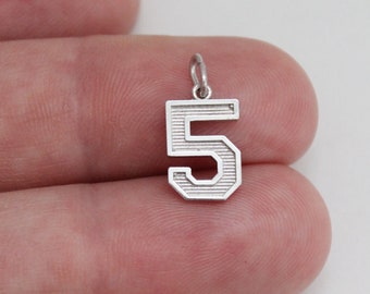 Number 5 Pendant - Etsy
