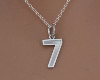 Number 7 Necklace | Etsy