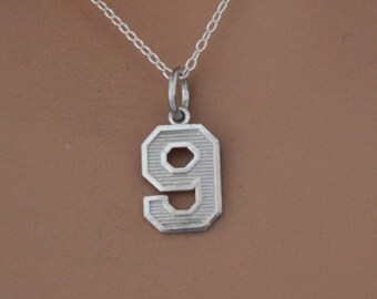 Number 9 Necklace | Etsy